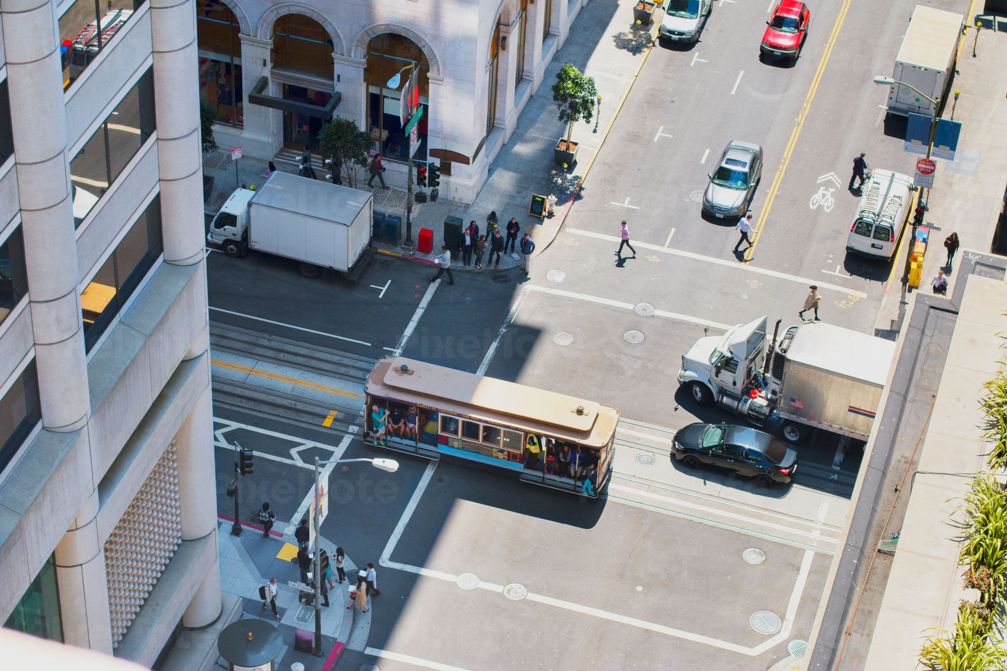From Above View of a Street with Stock Photo - PixelTote
