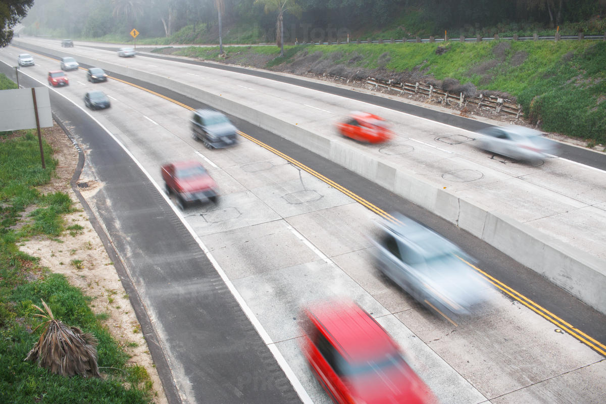 High-Angle View of a Highway Stock Photo - PixelTote