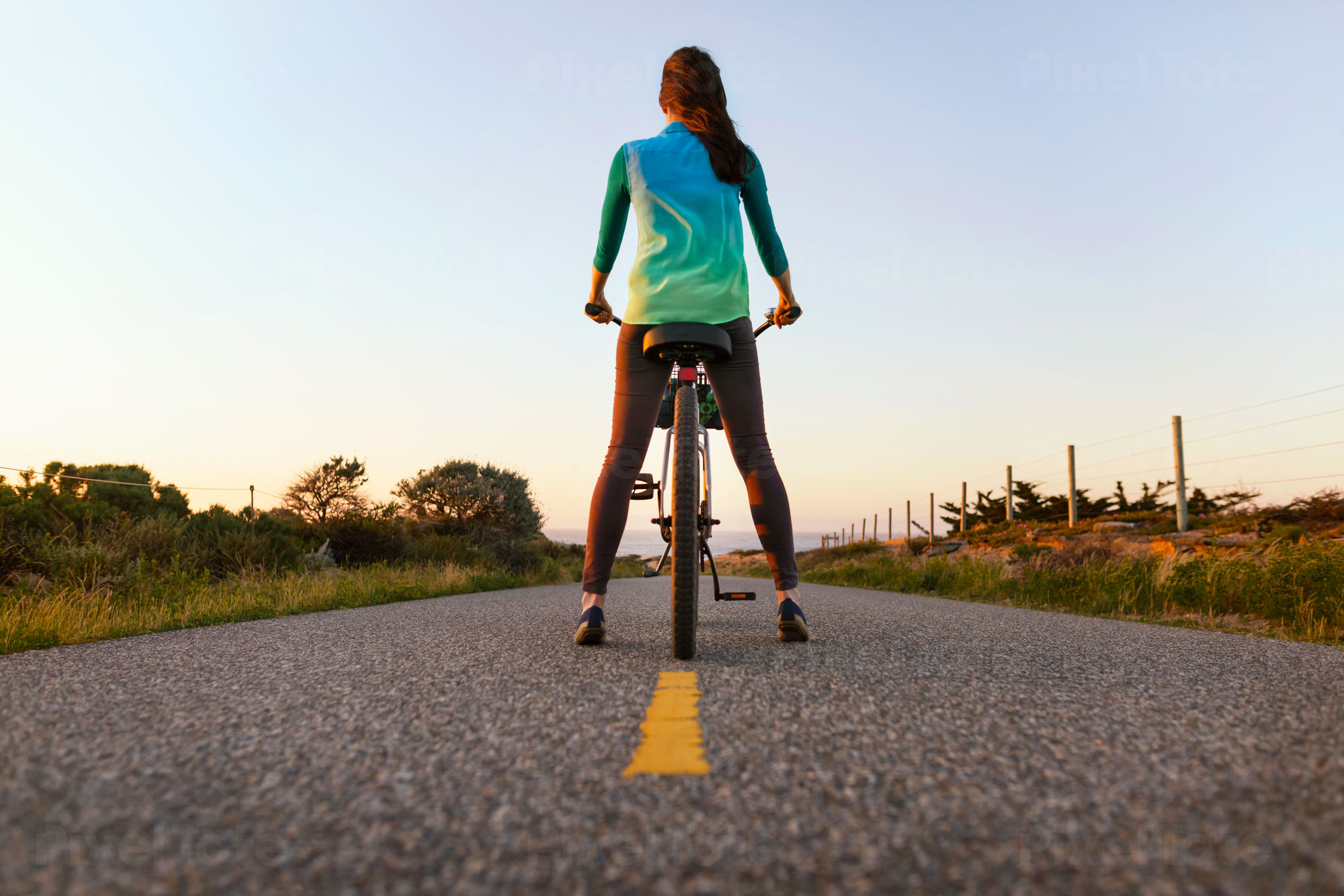 Low-Angle View of a Woman on Stock Photo - PixelTote