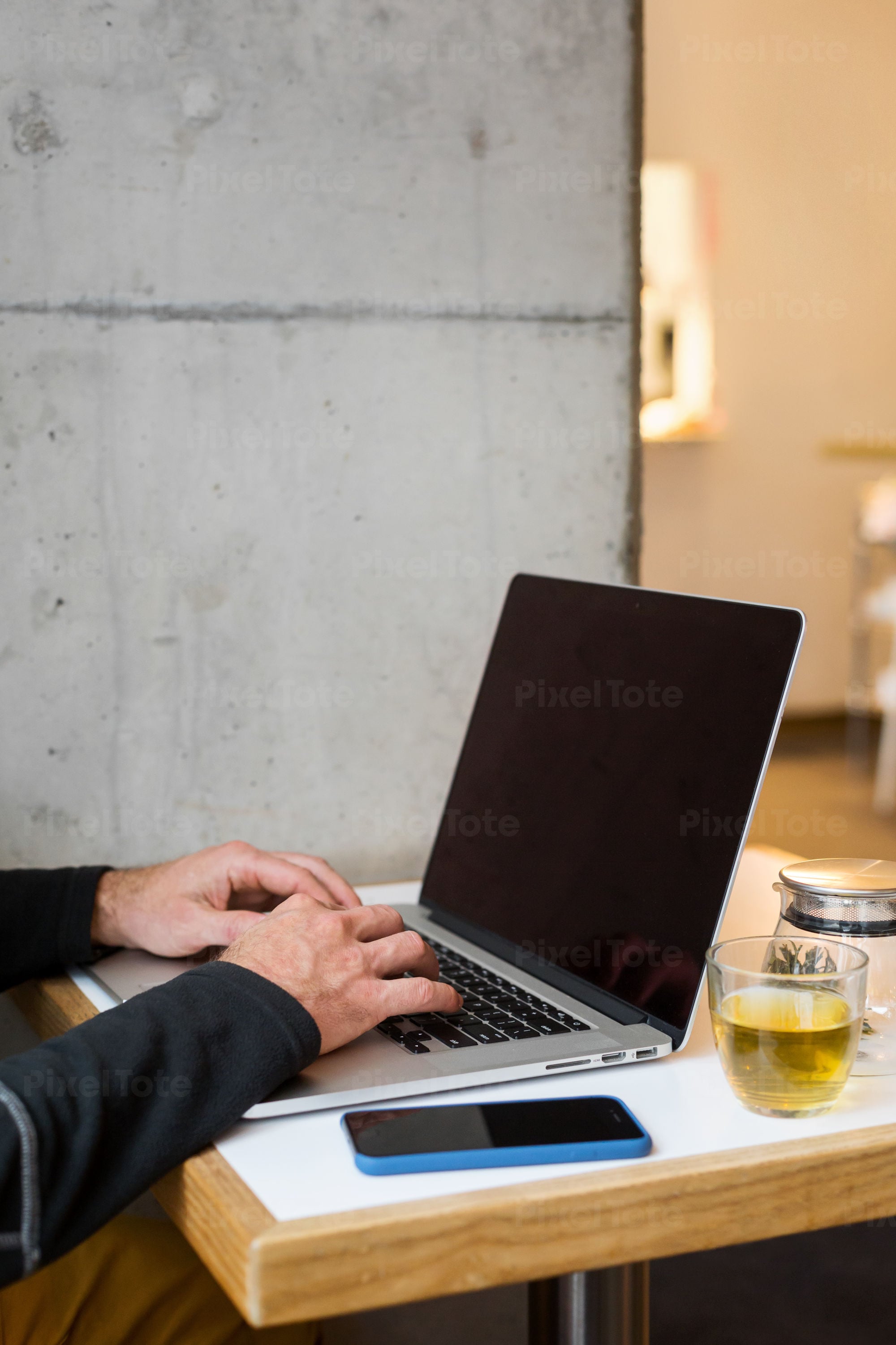 Hands of a Web Developer Working Stock Photo - PixelTote
